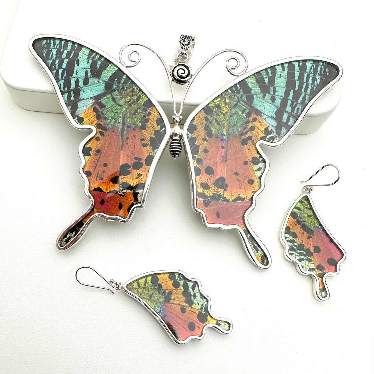 PERUVIAN BUTTERFLY INLAY STERLING SILVER JEWELRY – Terra Firma Live Market