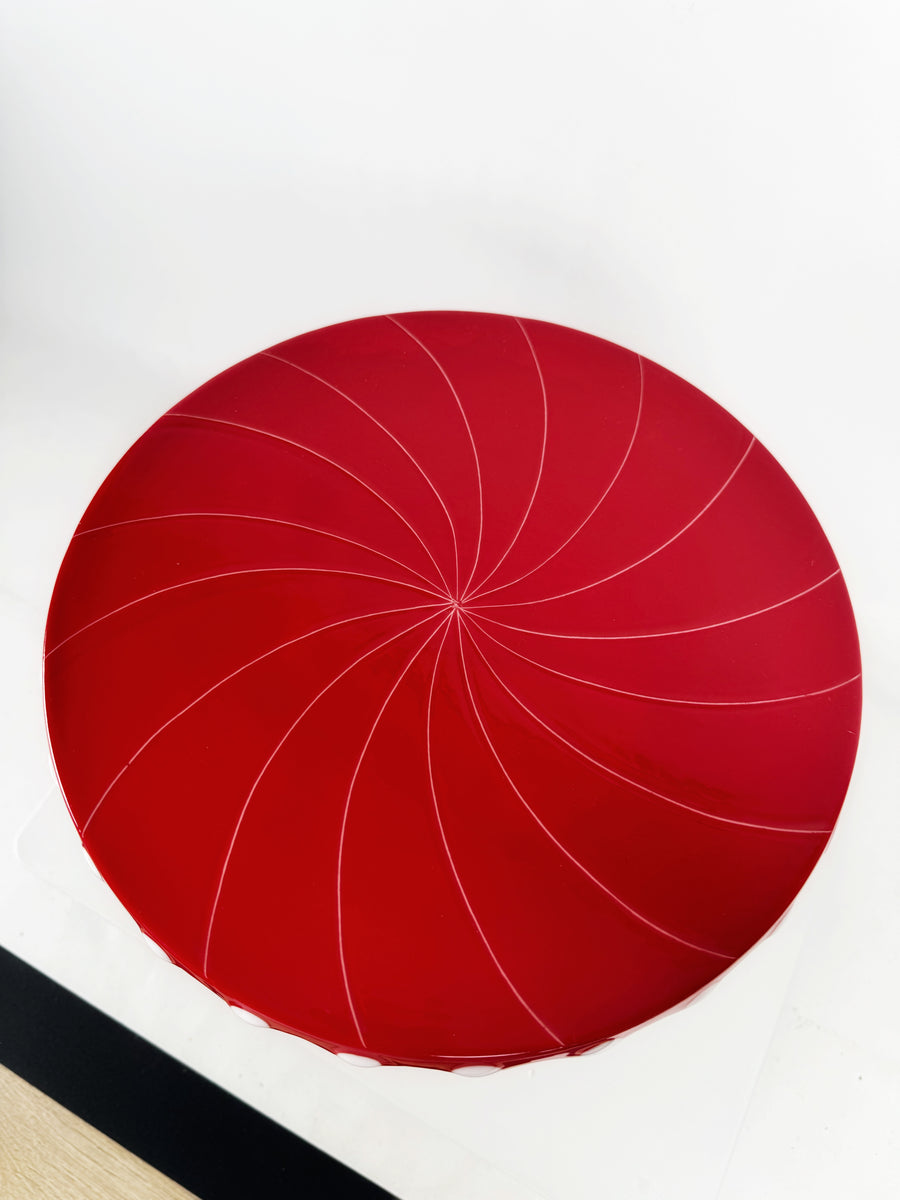 9 - 7" RED & WHITE PEPPERMINT SANTA CAKE STAND – Terra Firma Live Market